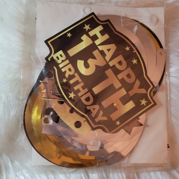 Party Supplies | New 13th Birthday Gold Decorations | Poshmark